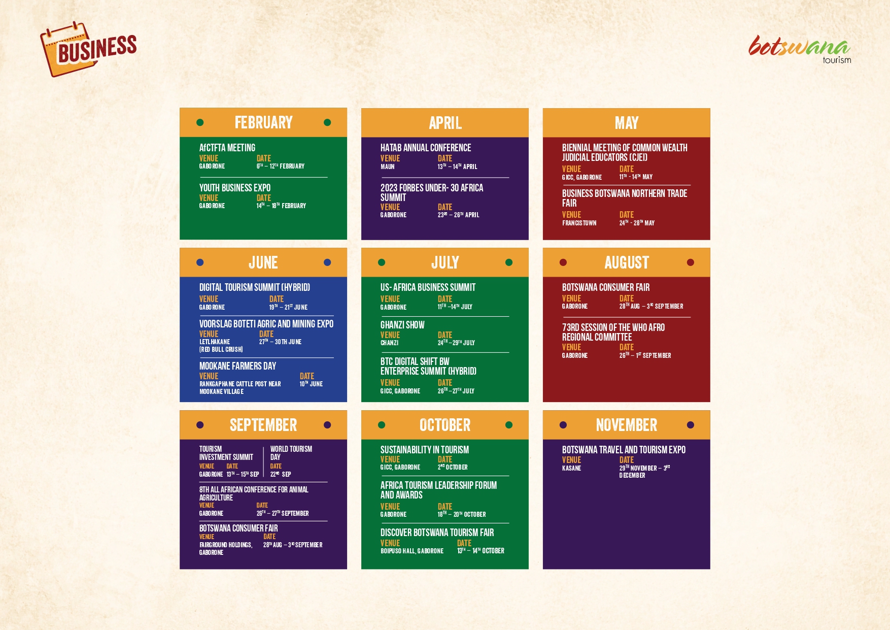 Botswana Events Calendar 2023 | Botswana Tourism Organisation
