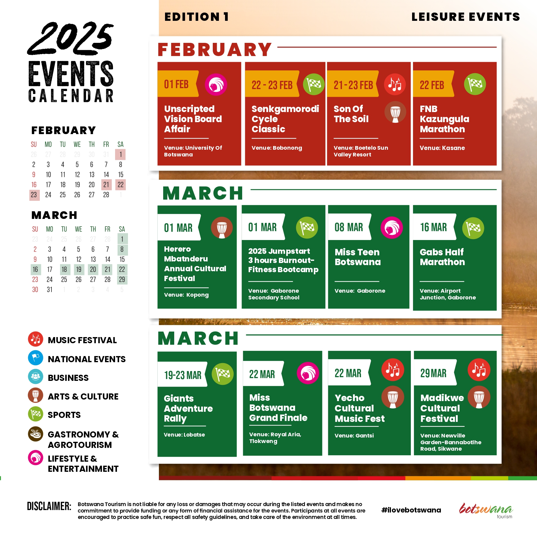 Botswana Calendar Of Events 2025 | Botswana Tourism Organisation